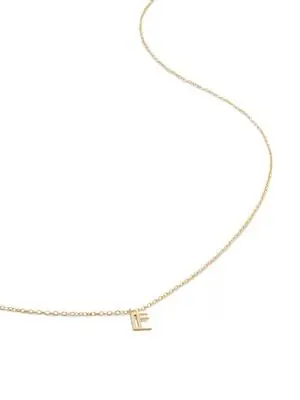 Monica Vinader 14kt Yellow Initial E Necklace - Gold