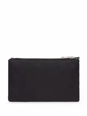 Prada Logo Plaque Clutch Bag