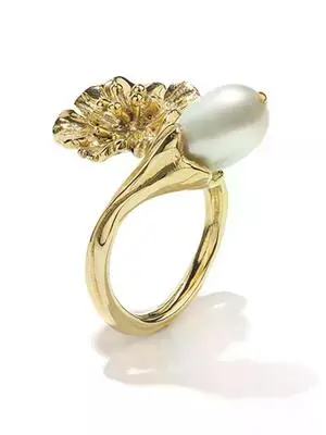 GOOSSENS Fleur De Pavot Pearl Ring - Gold