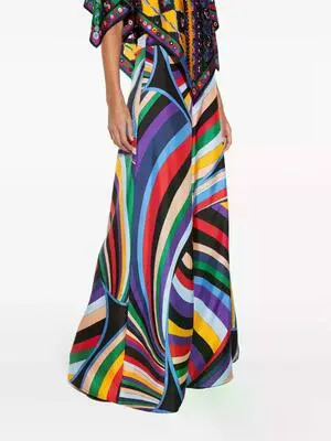 Emilio Pucci Iride-print Silk Trousers