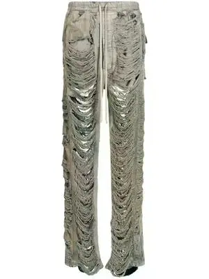 Rick Owens Distressed-effect Wide-leg Trousers