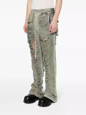 Rick Owens Distressed-effect Wide-leg Trousers