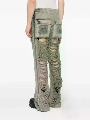 Rick Owens Distressed-effect Wide-leg Trousers