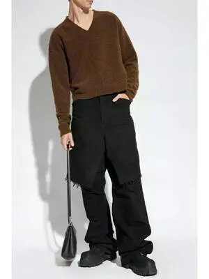 Rick Owens V-neck Long-sleeve Jumper