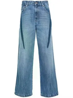 DION LEE Slouchy Darted Wide-leg Jeans