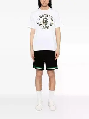 A BATHING APE 1st Camo Crazy Sta College Tee - White
