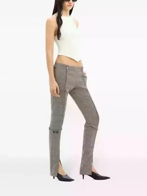 COURREGES Rib-knit Asymmetrical Top - White