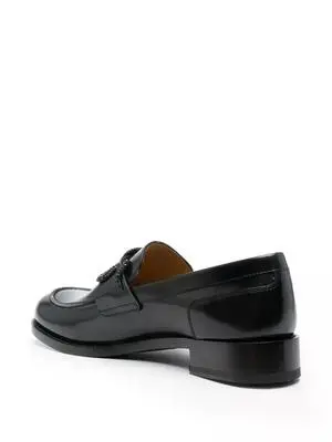 Rene Caovilla Crystal-embellished Leather Loafers