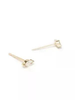 Ef Collection 14kt Yellow Diamond Stud Earring