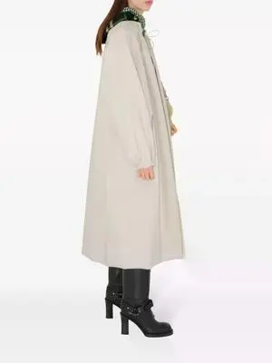 Burberry Checked-hood Gabardine Parka Coat