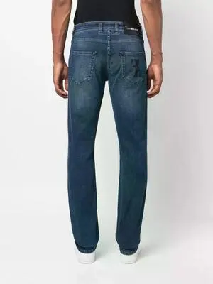 BILLIONAIRE Logo-embroidered Straight-leg Jeans