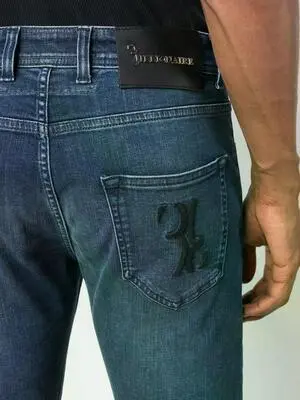 BILLIONAIRE Logo-embroidered Straight-leg Jeans