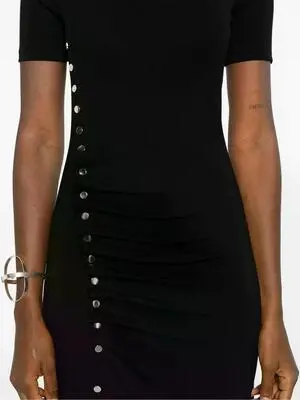 Rabanne Pleated Dress - Black