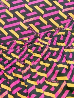 Versace Le Greca Print Elasticated-waist Shorts