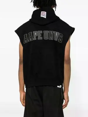 AAPE BY *A BATHING APE Sleeveless Hoodie With All-over Motif Pattern