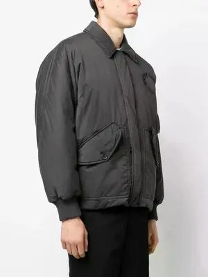 Burberry Embroidered-logo Bomber Jacket