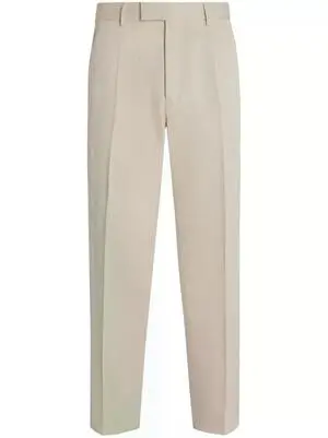 Zegna Tapered Tailored Trousers - Neutrals