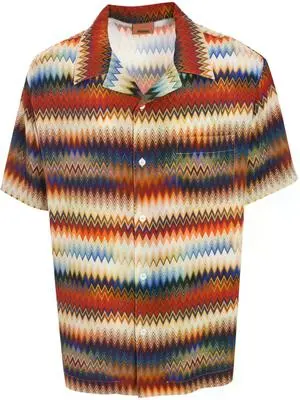 Missoni Zigzag-print Shirt - Red
