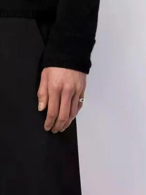 BLEUE BURNHAM Sterling Silver Hand Me Down Signet Ring With Sapphire