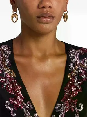 Etro Paisley Heart Earrings