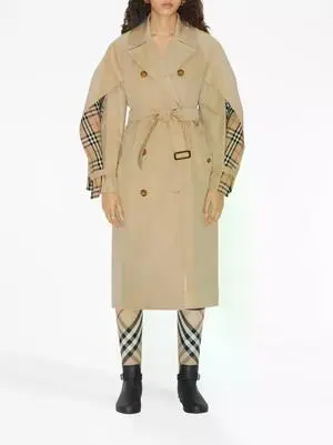 Burberry Check-pattern Cotton Trench Coat