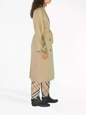 Burberry Check-pattern Cotton Trench Coat