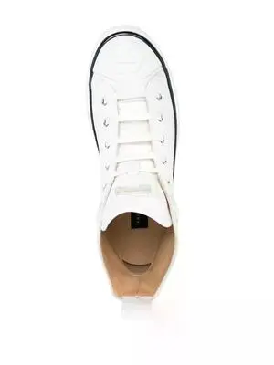 Philipp Plein Leather High-top Sneakers With Skull Stud Detailing
