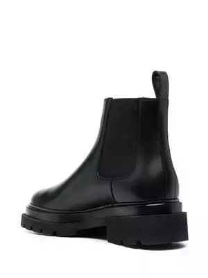 Santoni Calf Leather Chelsea Boots