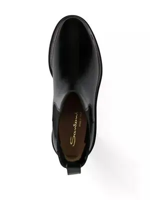 Santoni Calf Leather Chelsea Boots