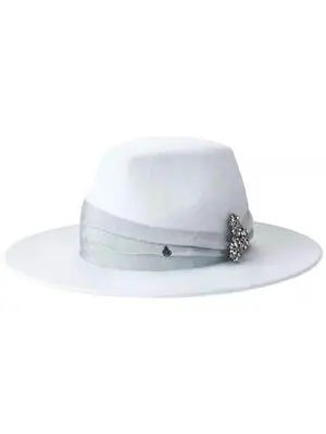 MAISON MICHEL Kyra Wool Felt Fedora - Blue