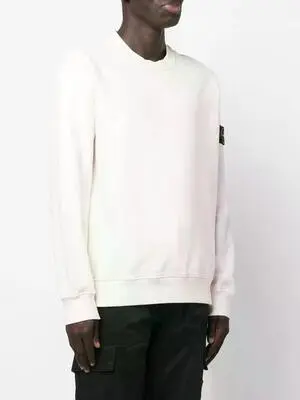 Stone Island Compass-patch Crew-neck Sweatshirt - Neutrals
