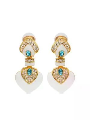 KENNETH JAY LANE Heart Drop Earrings - Gold