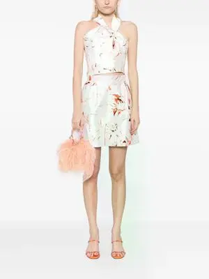 SAIID KOBEISY Printed Strapless Top