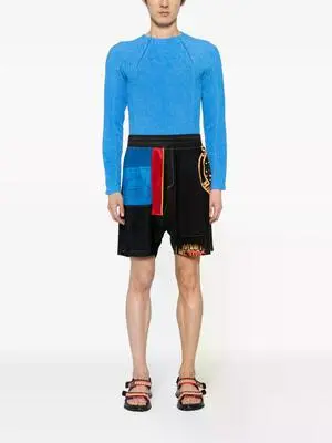 Amen Patchwork-design Track Shorts