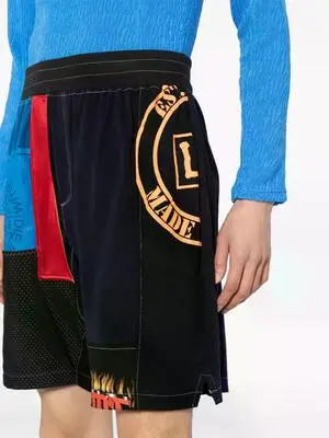 Amen Patchwork-design Track Shorts