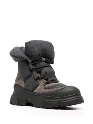 Brunello Cucinelli Two-tone Panelled Ankle Boots