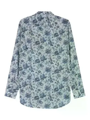 Etro Paisley-print Cotton Shirt - Blue