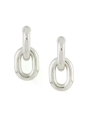 Rabanne Chunky Drop-chain Earrings - Silver