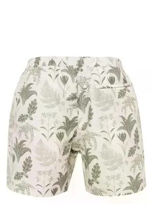 Sunspel Leaf-print Swim Shorts