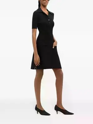 COURREGES Buckled Wool Miniskirt