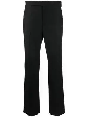 LARDINI Pressed-crease Tapered-leg Trousers