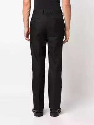 LARDINI Pressed-crease Tapered-leg Trousers