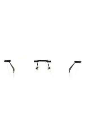 Dunhill Rimless Rectangle-lens Glasses - Black