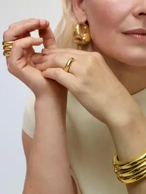 Monica Vinader Kate Young D-shape Band Ring