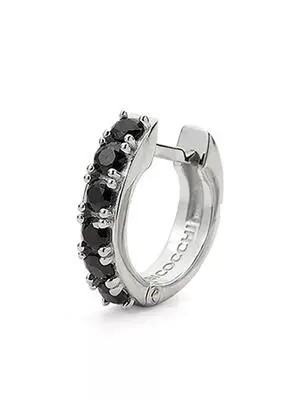 Emanuele Bicocchi Crystal Hoop Earring - Silver