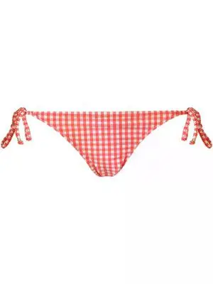 AMIR SLAMA Gingham Bikini Bottom - Red