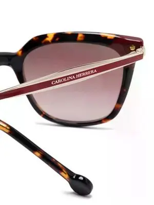 Carolina Herrera Square Frame Sunglasses - Brown