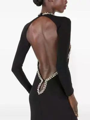 Roberto Cavalli Crystal-embellished Evening Gown