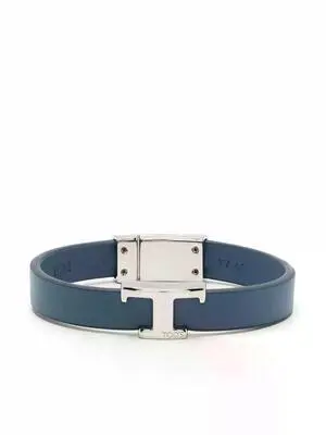 TOD'S Logo-plaque Leather Bracelet