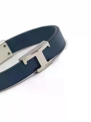 TOD'S Logo-plaque Leather Bracelet